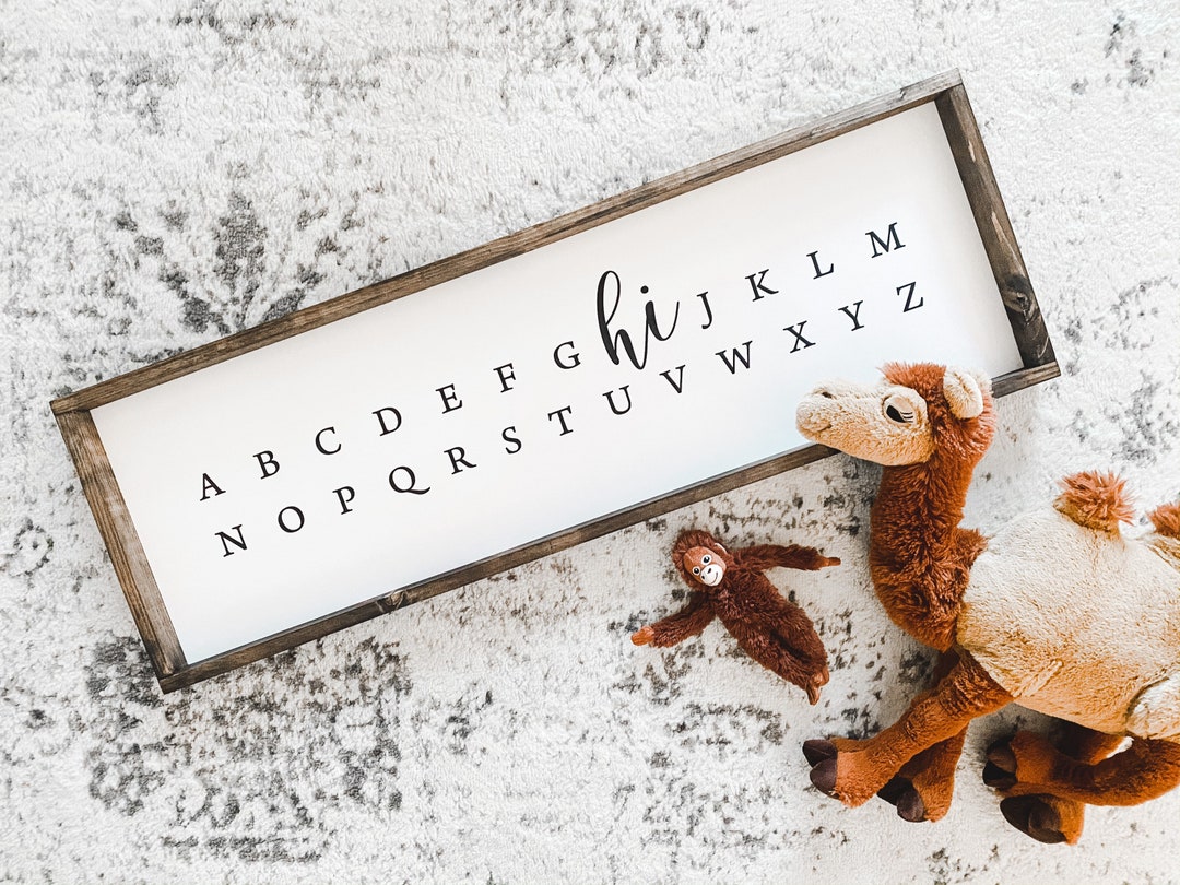 Abc's Alphabet Farmhouse Sign Modern Farmhouse Clean - Etsy