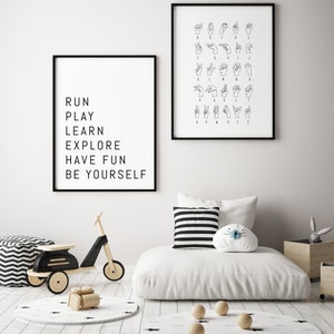 Sign Language Poster / Printable Art / Digital Download Poster | Etsy