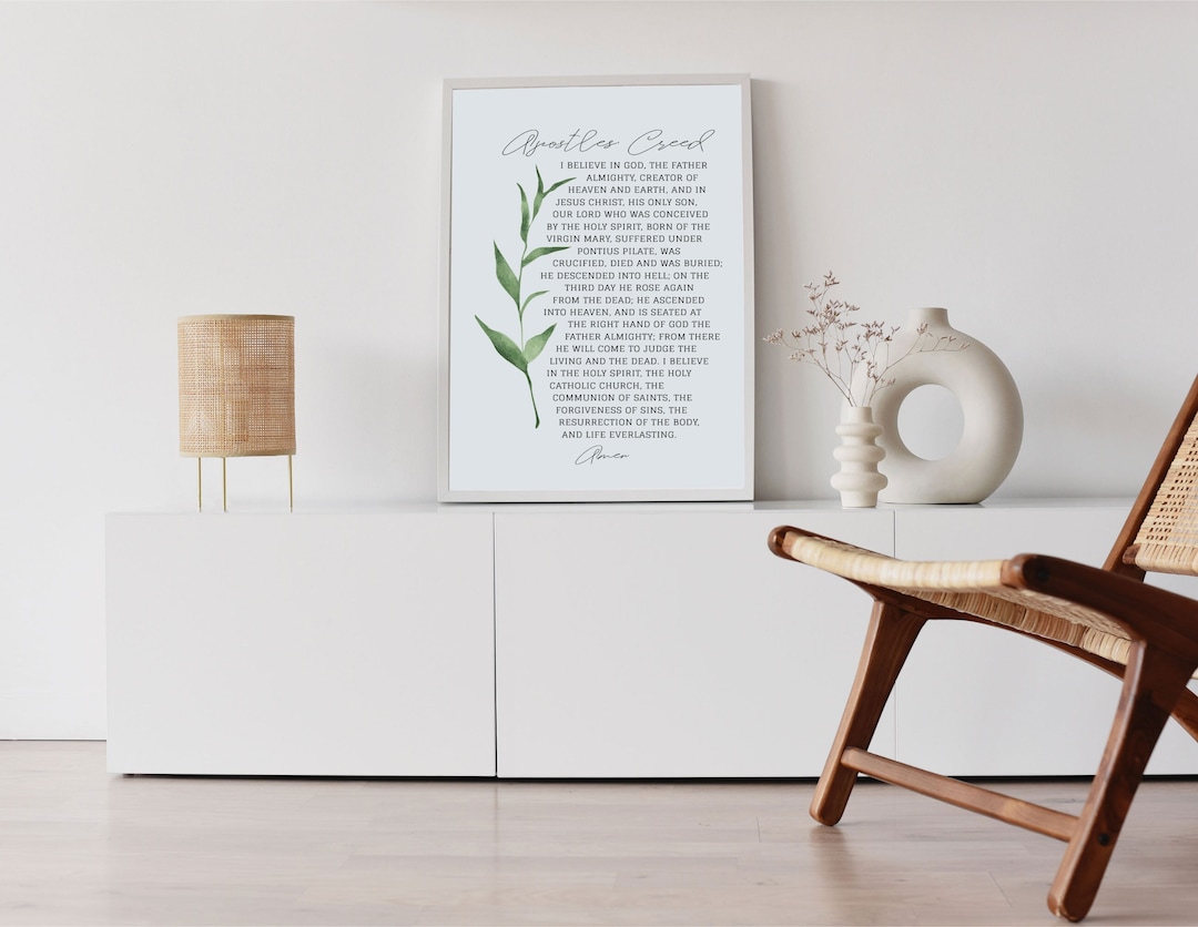 Apostles Creed / Printable Art / Digital Download Poster / Ready to ...