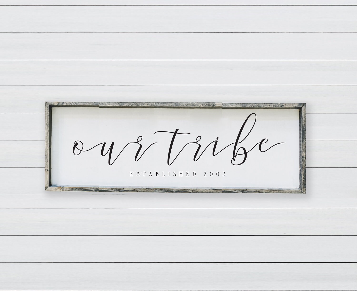 Our Tribe Farmhouse Sign Custom Wood Farmhouse Sign | Etsy