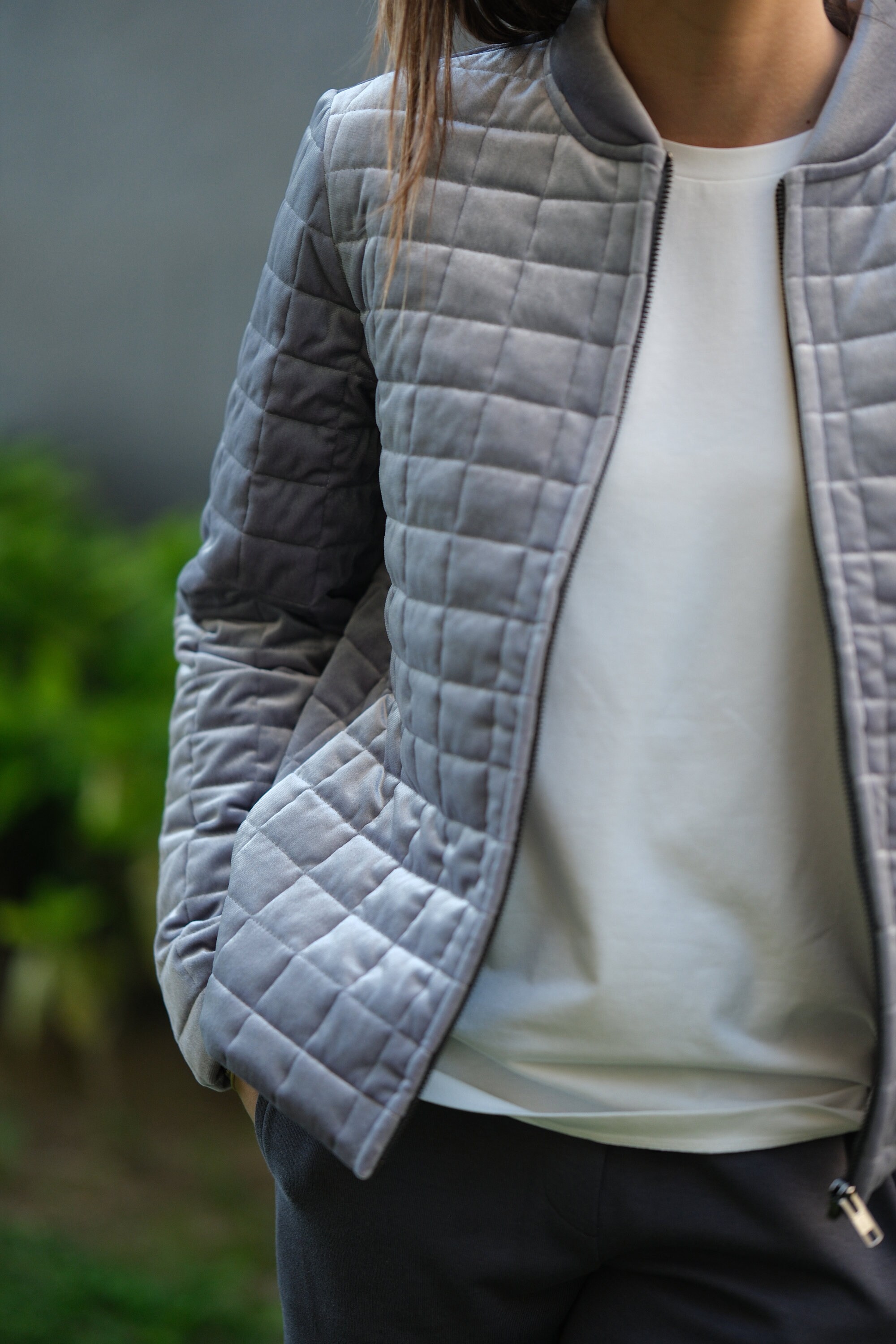 Thin Quilted Smoke Color Jacket - Etsy