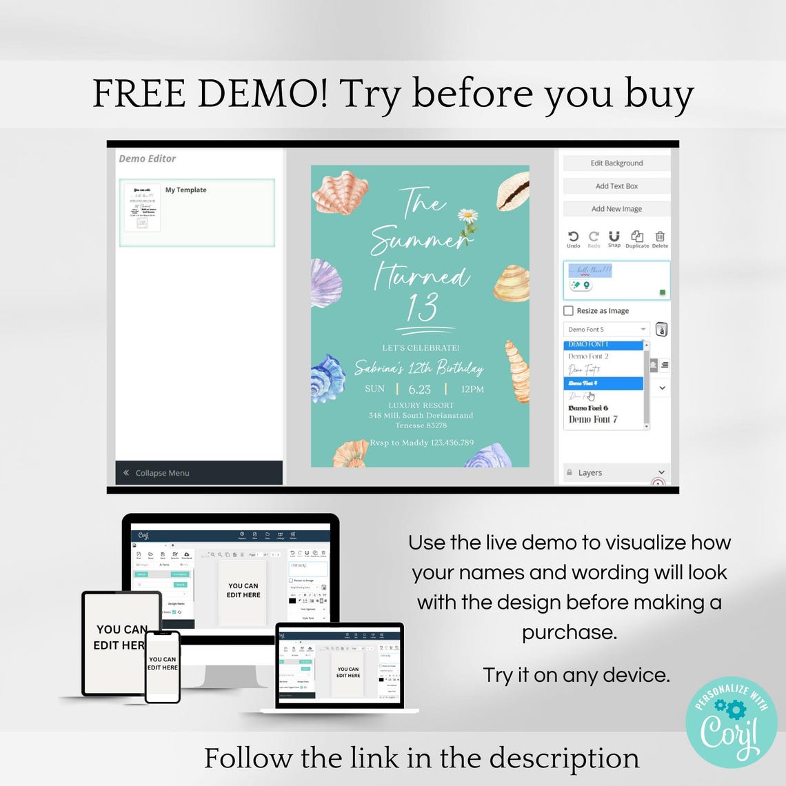 Editable the Summer I Turned Birthday Party Invitation, TSITP Summer ...