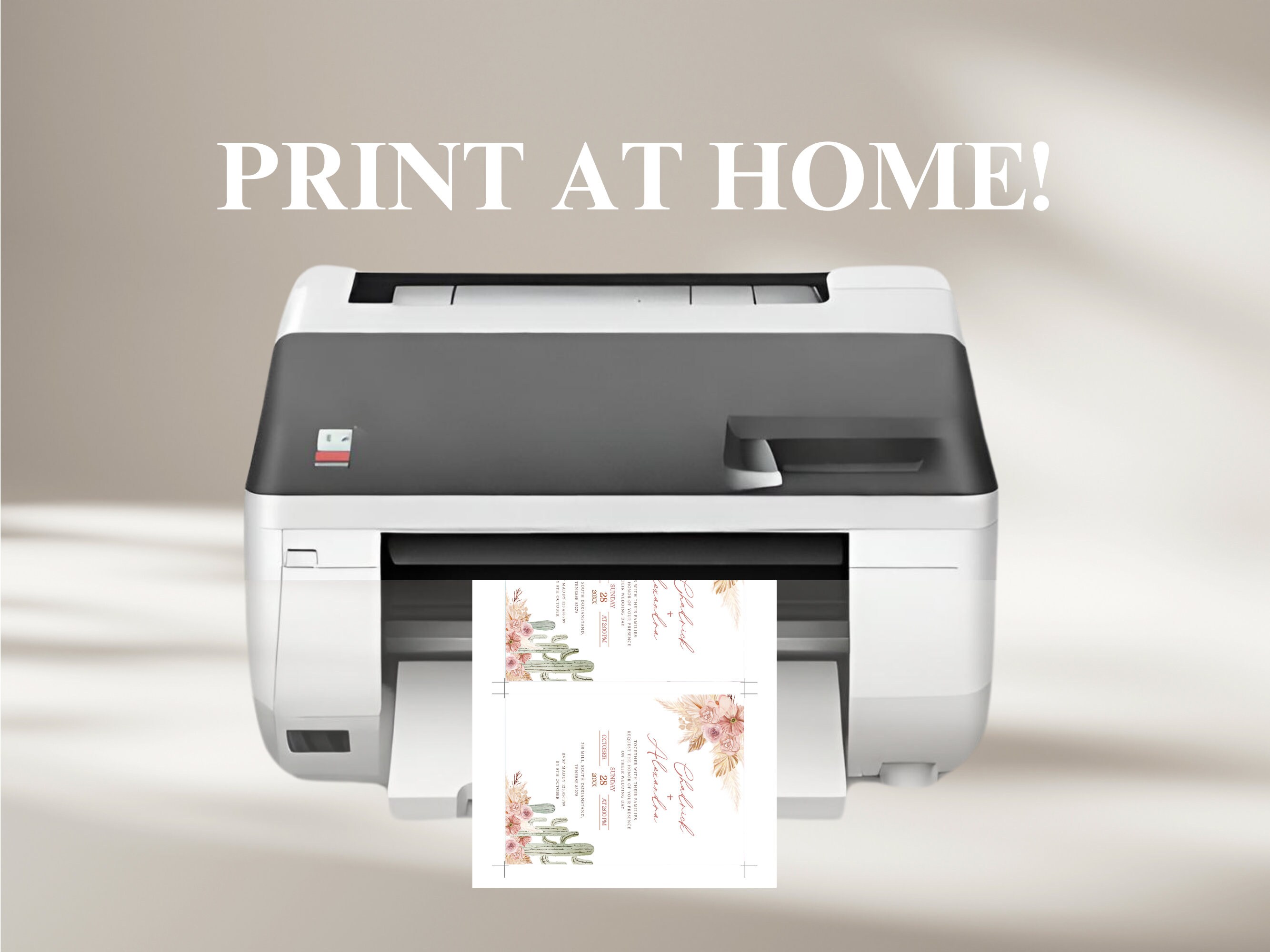 Editable Boho Wedding Bride Groom Invite, Couple Groom Wedding ...