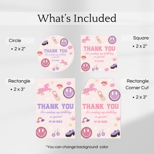 Varsity Patch Letter Birthday Thank You Tag, Lets Party Birthday Thank ...