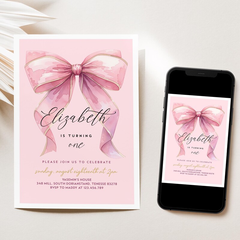 Bow Invitations - Etsy