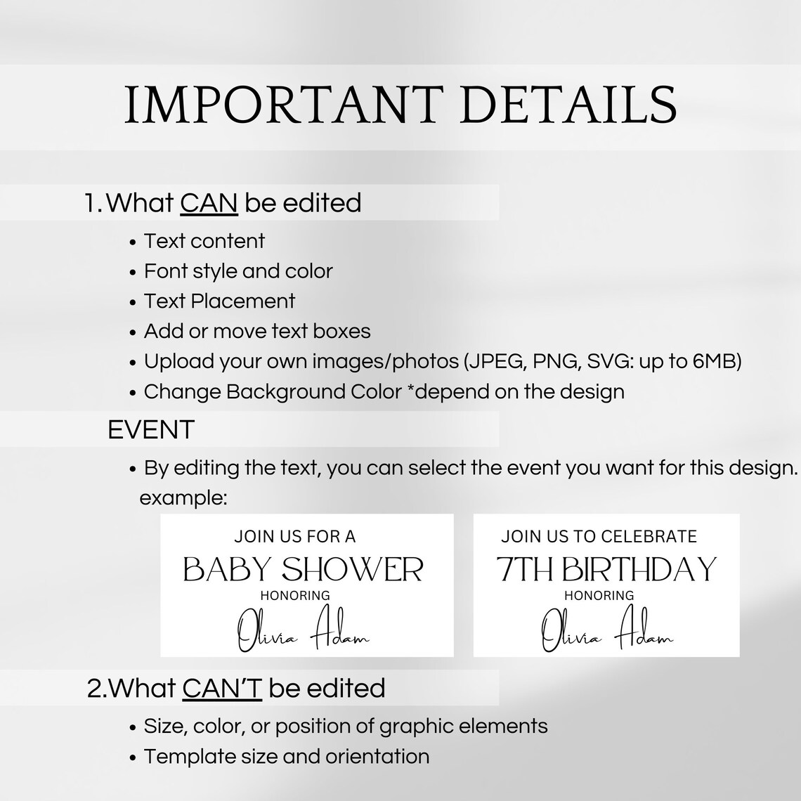 Editable Wildflower Baby Girl Shower Invitation, Minimalist Blush Pink ...