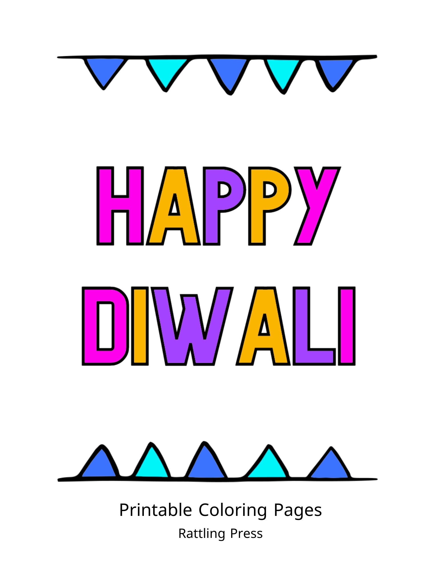 Diwali Coloring Pages | Instant Download Coloring Pages | Coloring Book ...