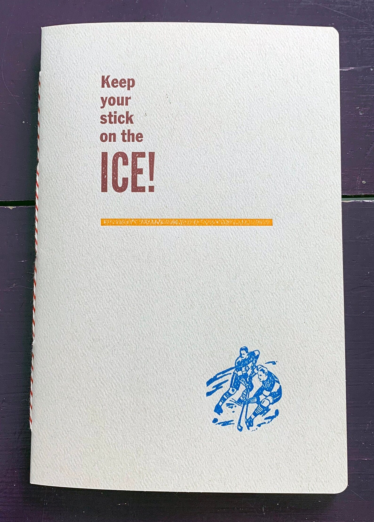 Keep Your Stick on the Ice 6x9 Notebook - Etsy