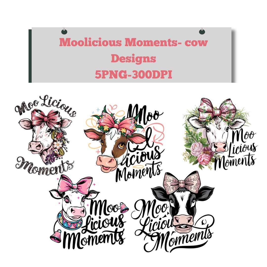 5 PNG Moolicious Moments,cow Flowers Design,heifer Cow Pngpng,western ...