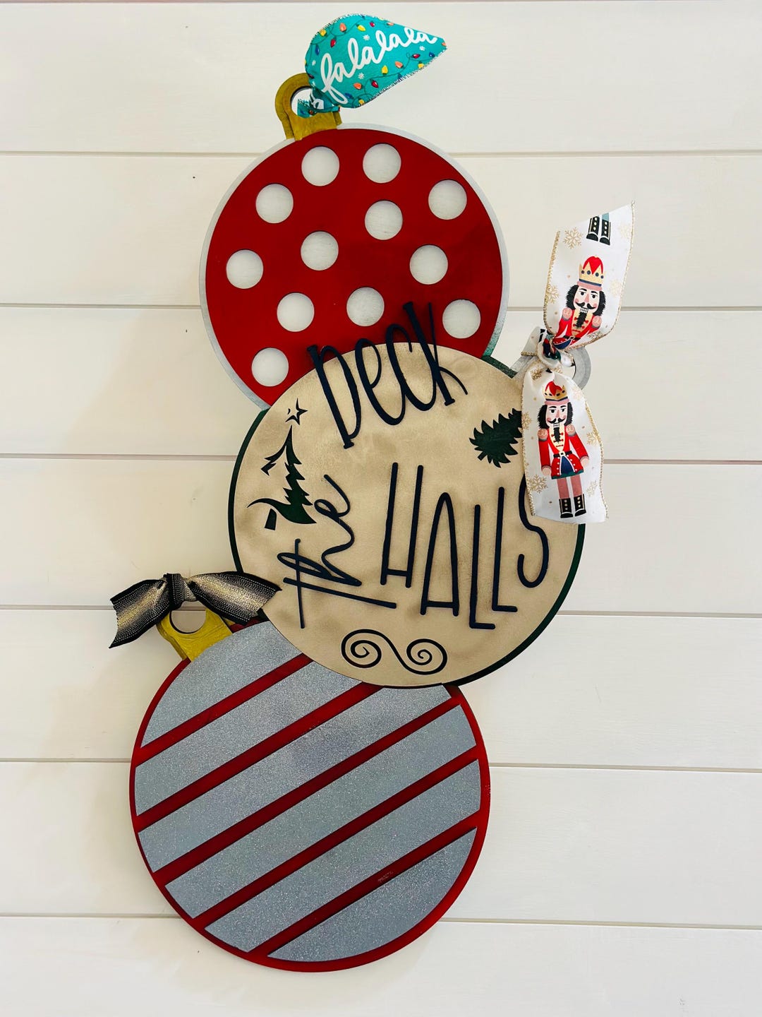 Deck the Halls Door Hanger I Festive Holiday Decor Sign I Christmas I ...