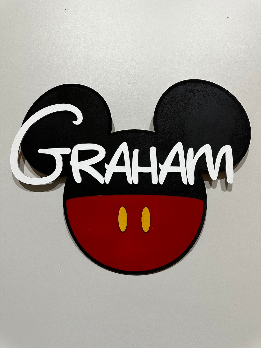 The Mouse Ears Wall Sign Custom Name Sign for Disney Theme Mickey Mouse ...