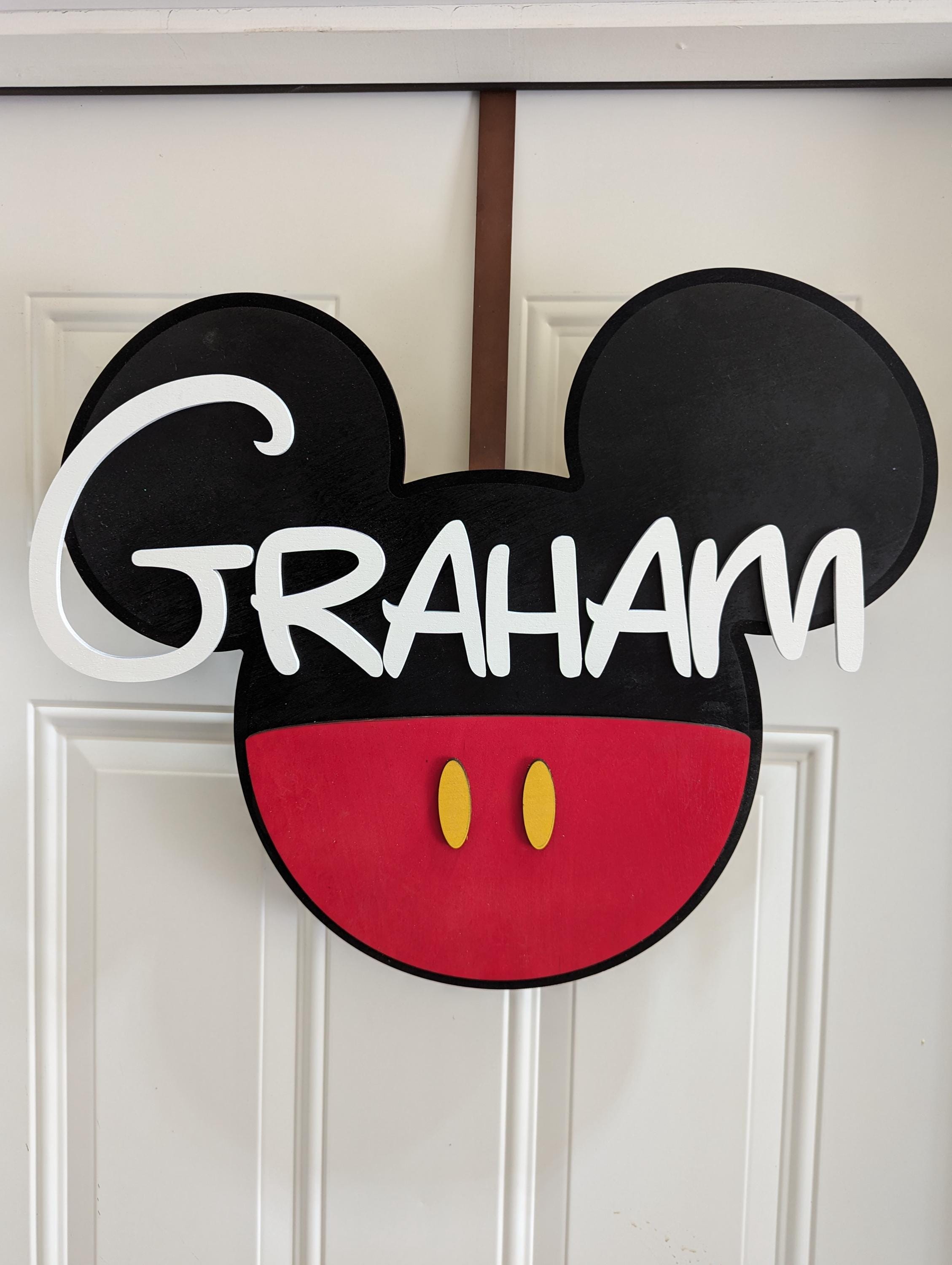 The Mouse Ears Wall Sign Custom Name Sign for Disney Theme Mickey Mouse ...