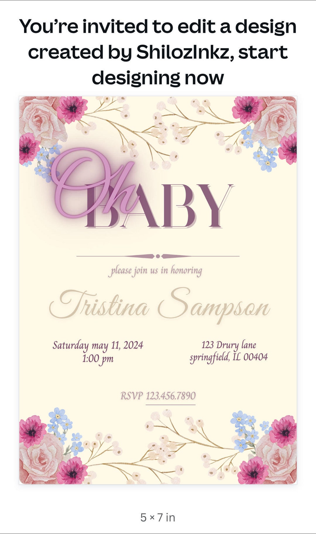 Cute Baby Shower Invitation - Etsy