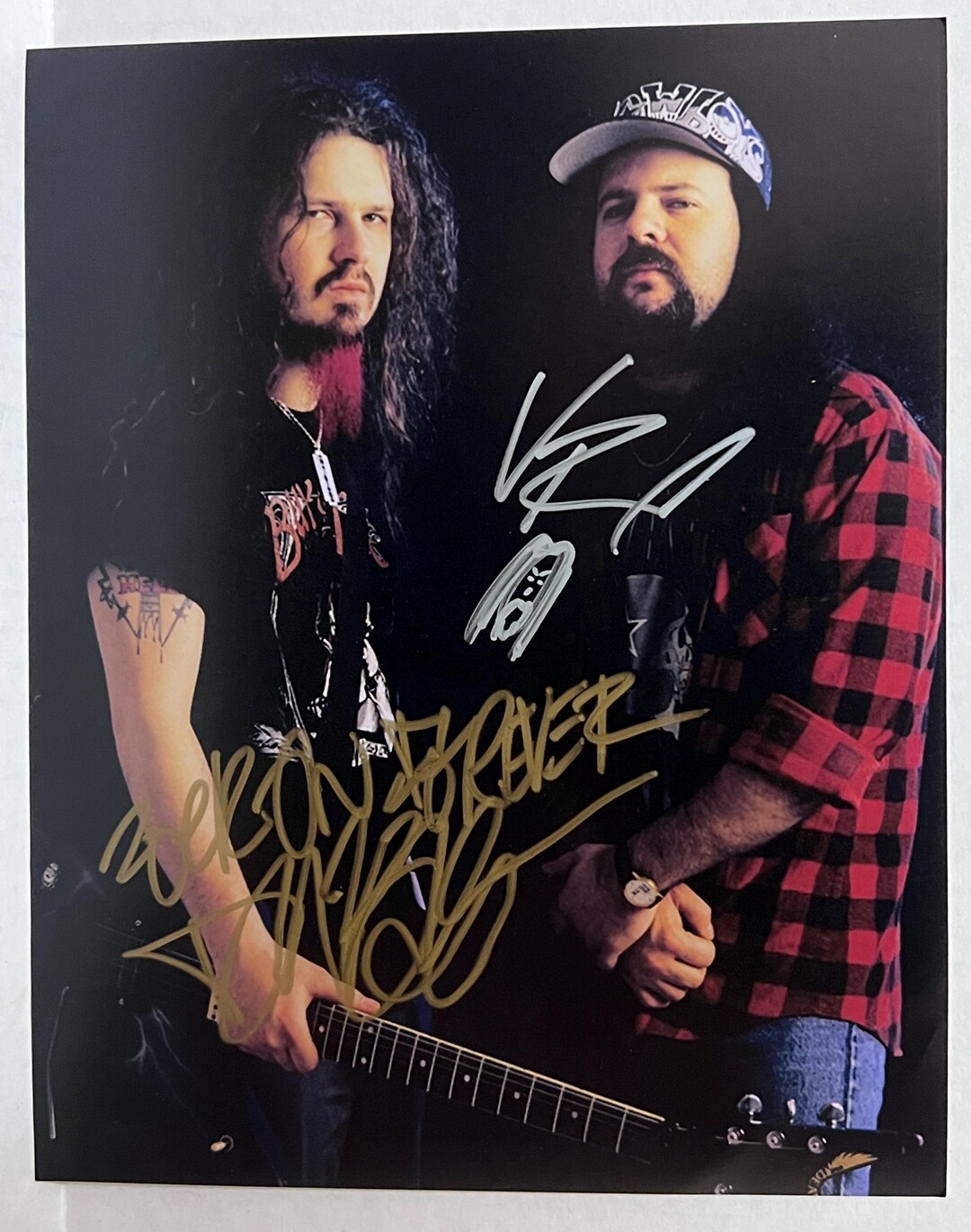 8x10 Signed Photograph by Dimebag Darrell Abbott and Vinnie Paul - Etsy