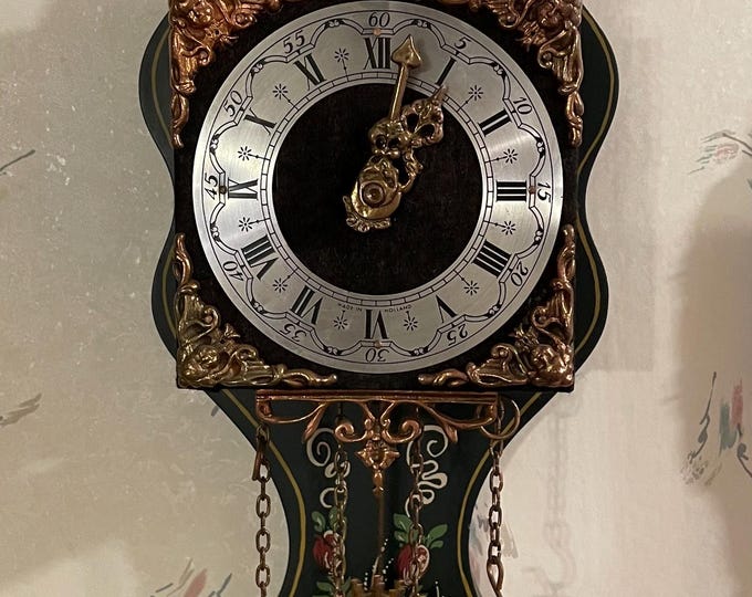 Antique Gilbert Jupiter Clock: Lion Heads, Etched Glass, Working ...