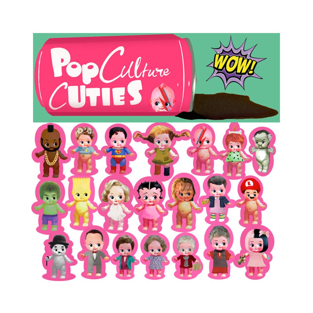 Kewpie Pop Culture Stickers Cute Big Eye Dolly Baby Boopsiedaisy Sticky ...