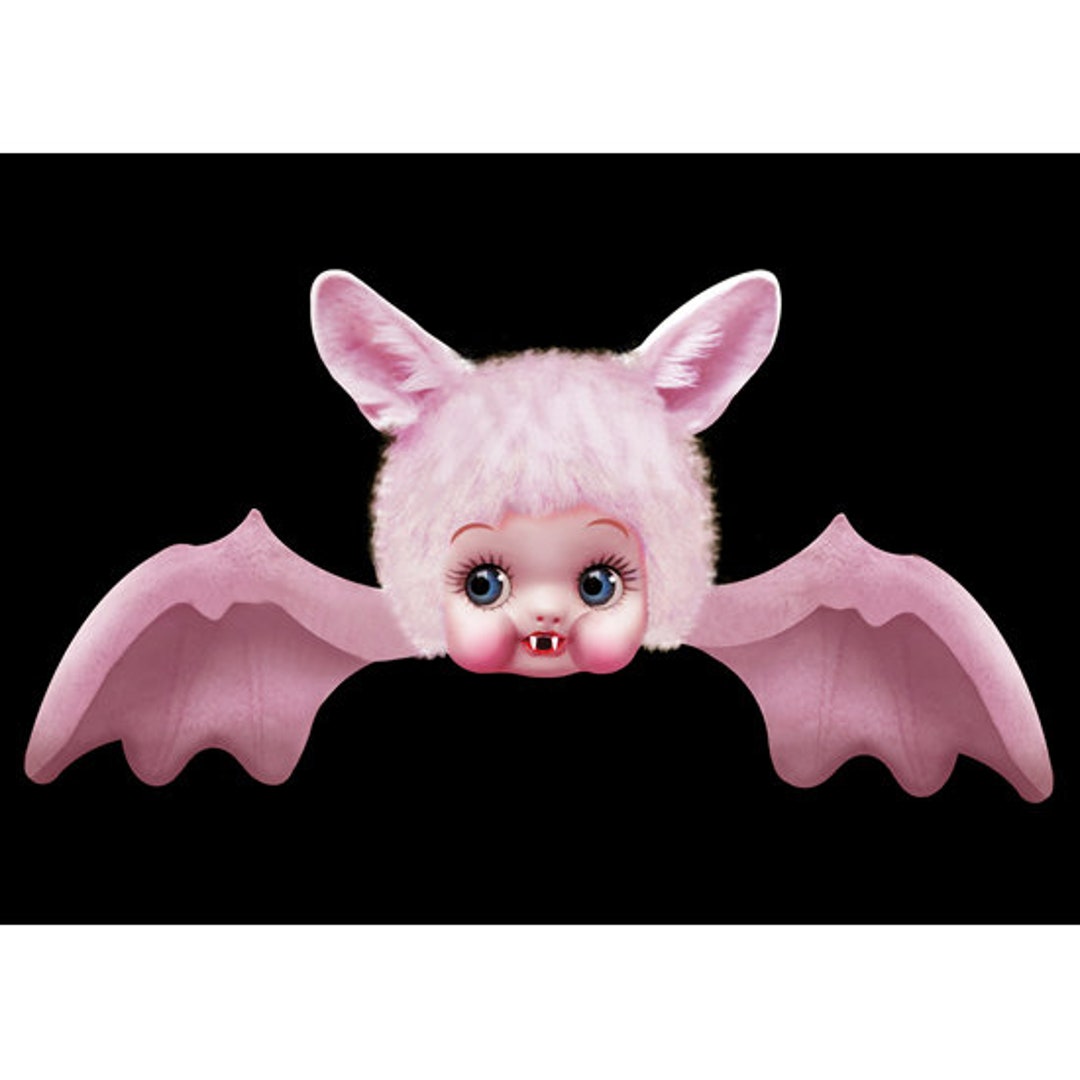 Kewpie Bat Print 5 X 7 BETTY BAT - Etsy