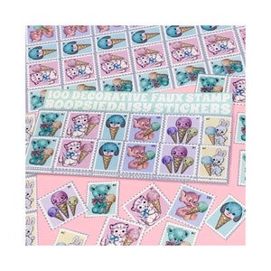 100 DECORATIVE BOOPSIE STAMP Stickers Custom Kitschy Cute - Etsy