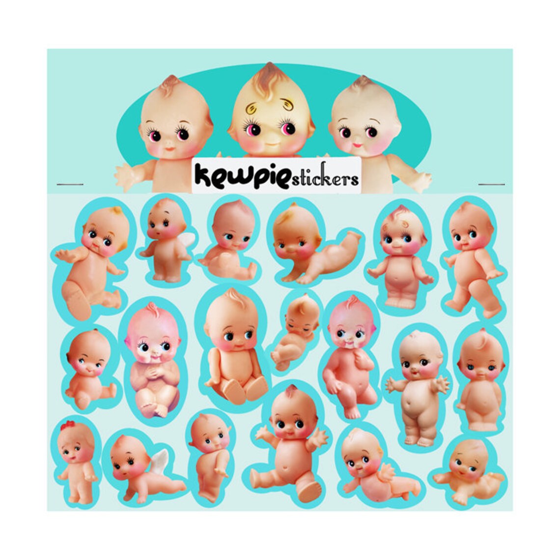 Kewpie Stickers Cute Big Eye Dolly Baby Boopsiedaisy Sticky | Etsy
