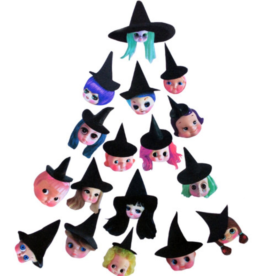 Witch Doll Stickers Cute Big Eye Dolly Girls Boopsiedaisy | Etsy