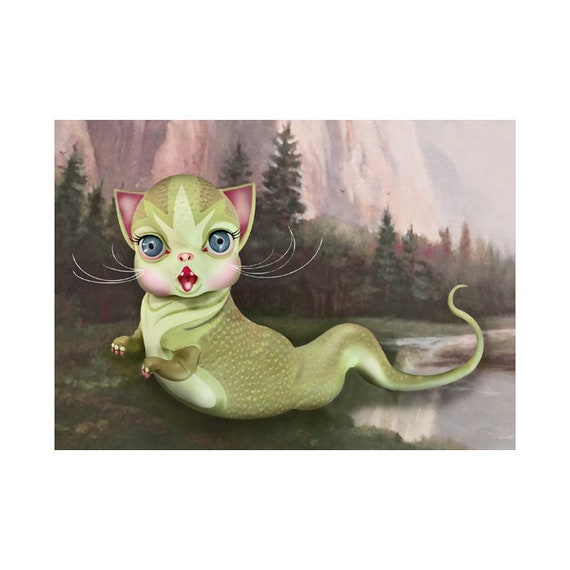 Tatzelwurm Print 5 X 7 CAT WORM - Etsy