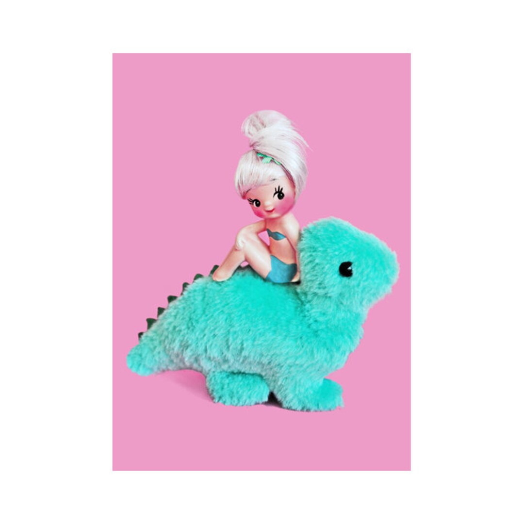 Pink Dinosaur Print 5 X 7 Cutest Things You Ever Saw - Etsy