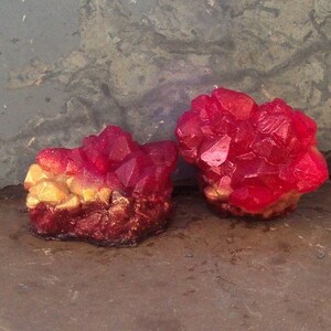 Ruby Red and Gold Geode Soap Rock Medium Height Crystal Formation - Etsy