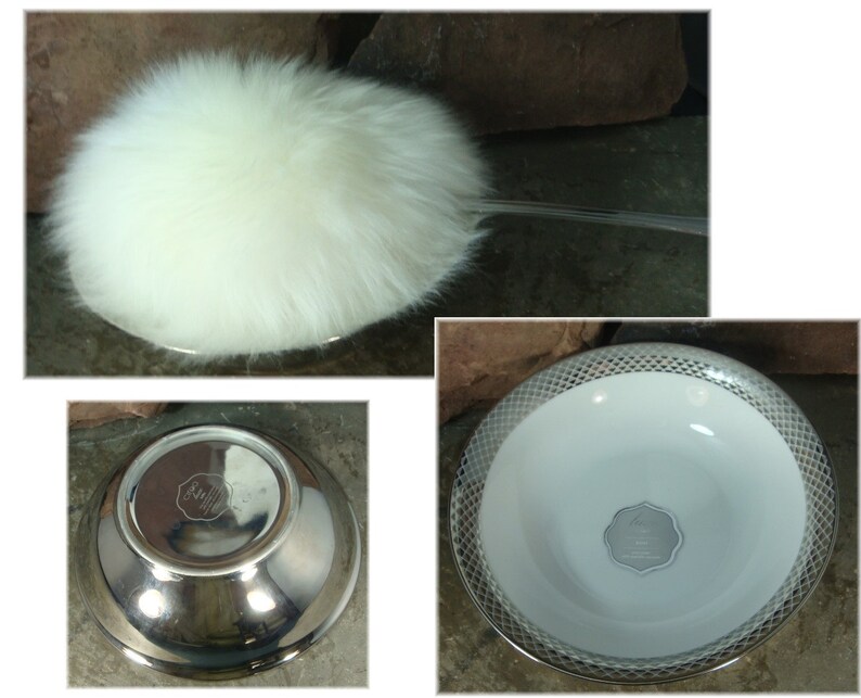 Silver Long Handled Powder Puff Handmade With Opulent - Etsy