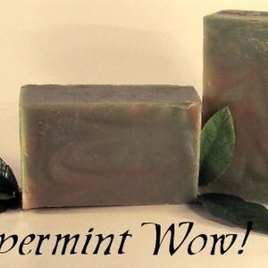 Peppermint Wow Handmade Cold Process Soap With Essential Oils One Bar ...