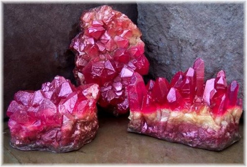 Ruby Geode Gemstone Glycerin Soap Low Crystal Formation - Etsy