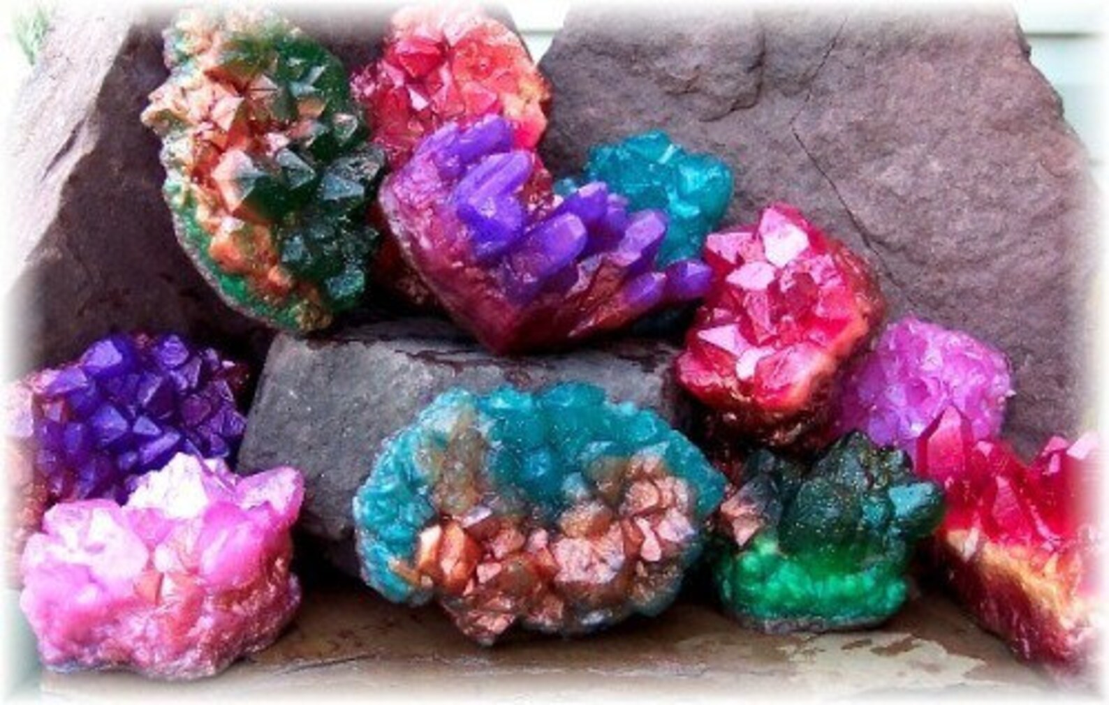 Ruby Red and Gold Geode Soap Rock Medium Height Crystal - Etsy