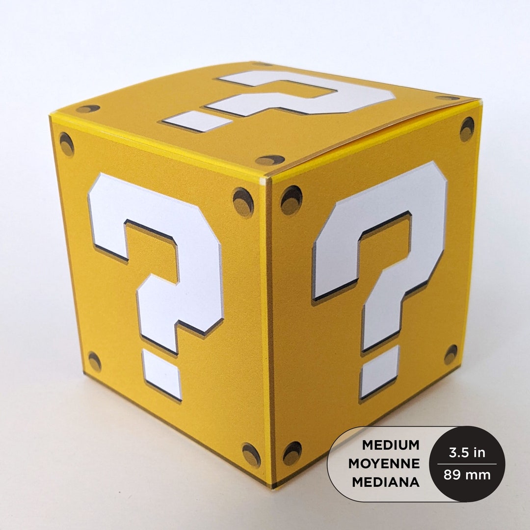 Medium Super Mario Question Treat Box - DIY Printable - Etsy