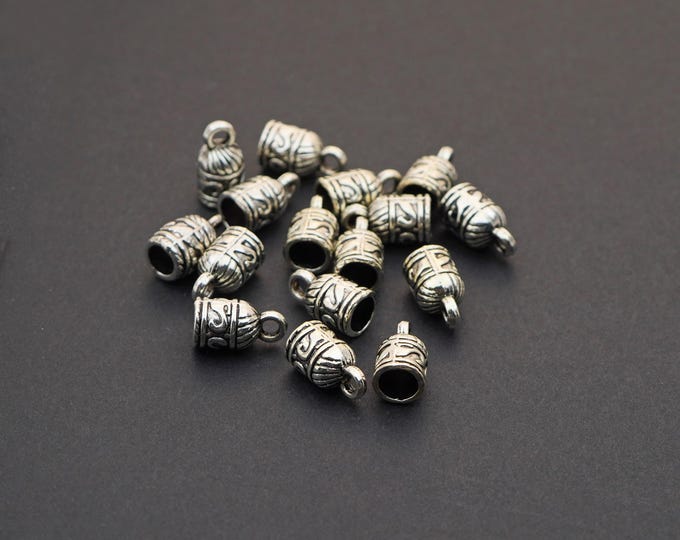 16 Pcs Kumihimo End Caps, Silvertone Metal, Round and Textured ...