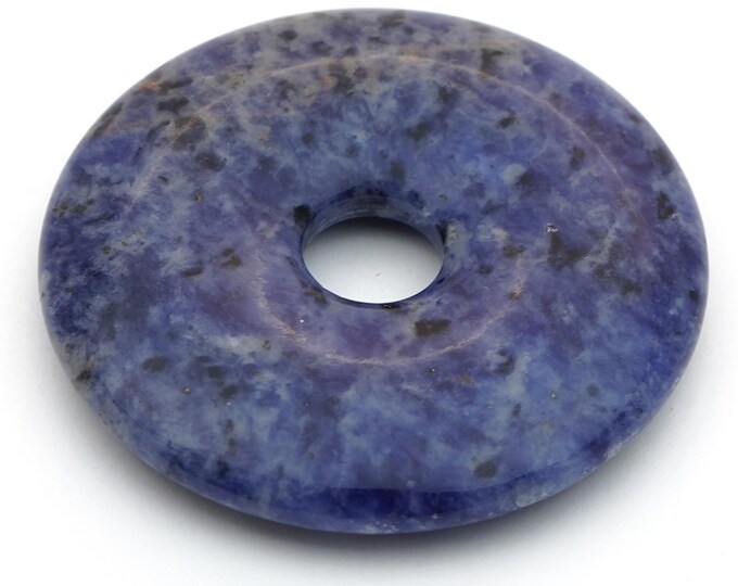 Large Light Green Serpentine Donut Pendant, Flat Round Semiprecious ...