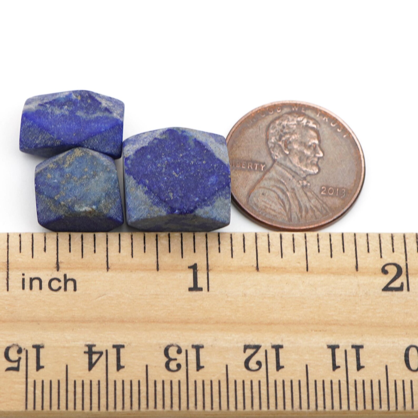 5 Pcs Matte Lapis Cornerless Cube Shape Beads, Opaque Blue Semiprecious ...