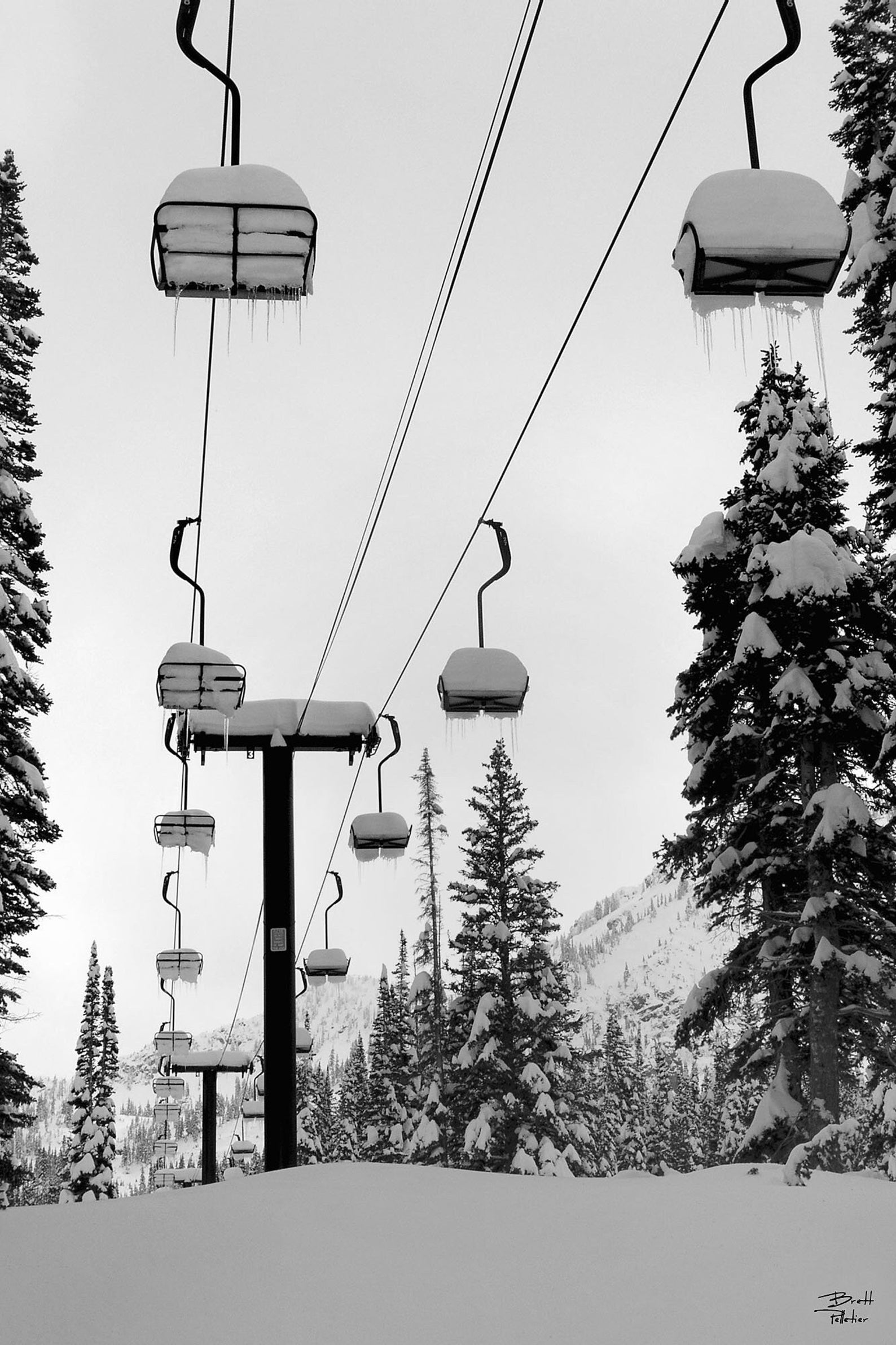 Black and White Photography - Alta Ski Area Chairlift - Alta, Utah ...