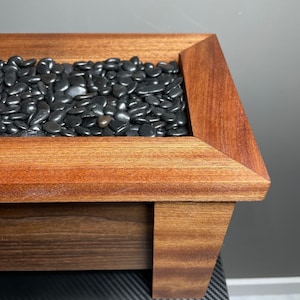 Custom Wooden Planter Box: Handmade Walnut & Sapele - Etsy