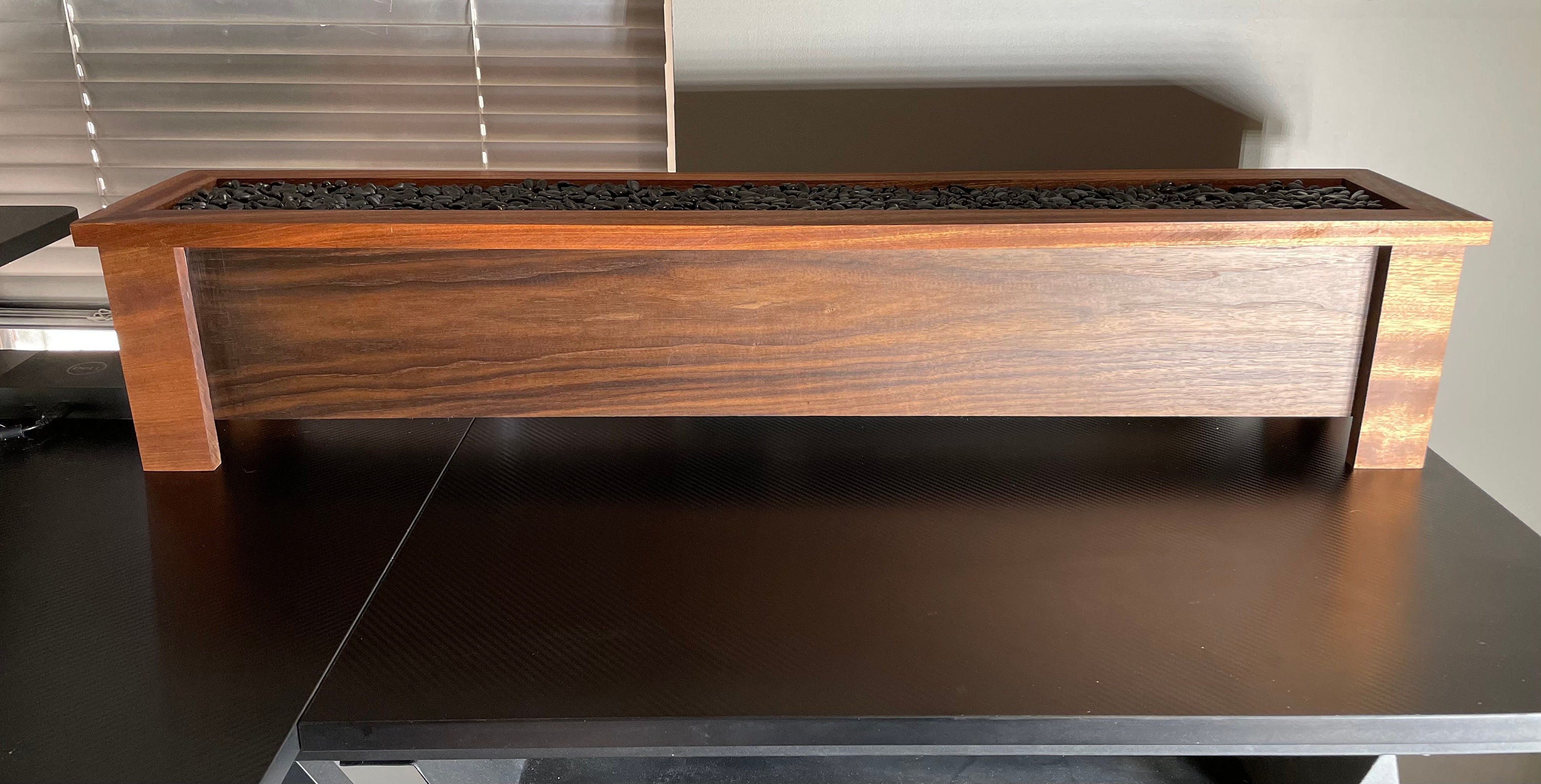 Custom Wooden Planter Box: Handmade Walnut & Sapele - Etsy