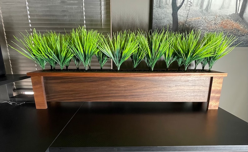 Custom Wooden Planter Box: Handmade Walnut & Sapele - Etsy