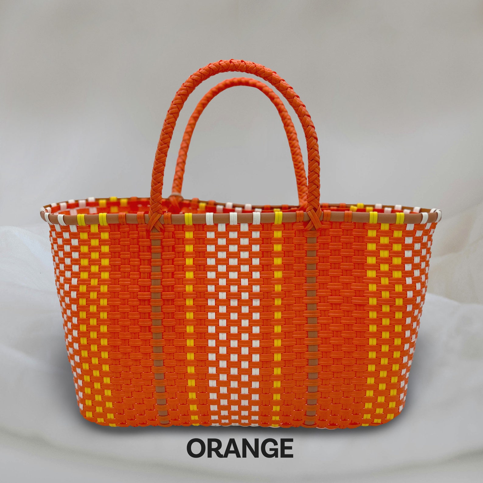 S-M TOTE. Woven With Recycled Plastic. Colorful and Opaque Design ...