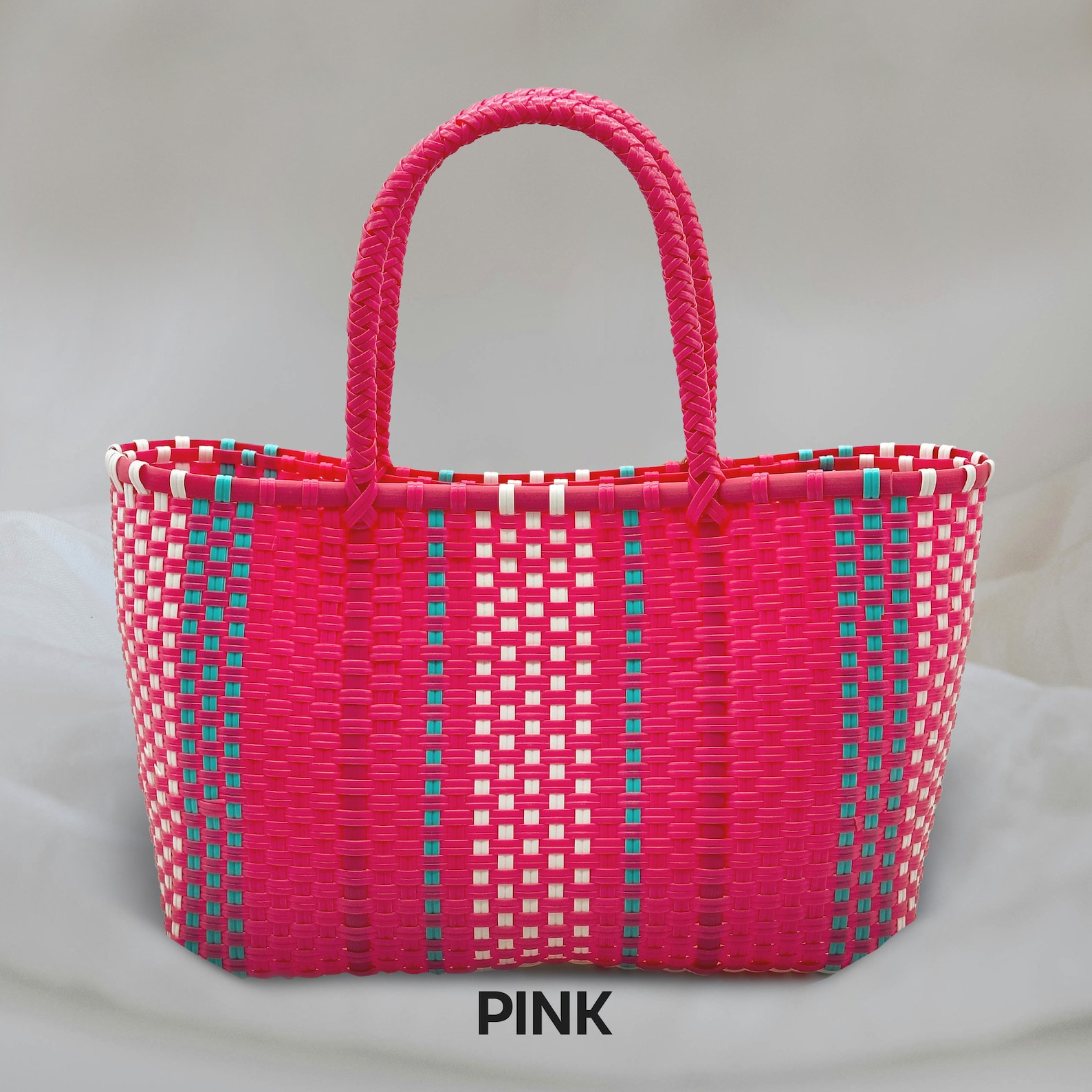 S-M TOTE. Woven With Recycled Plastic. Colorful and Opaque Design ...
