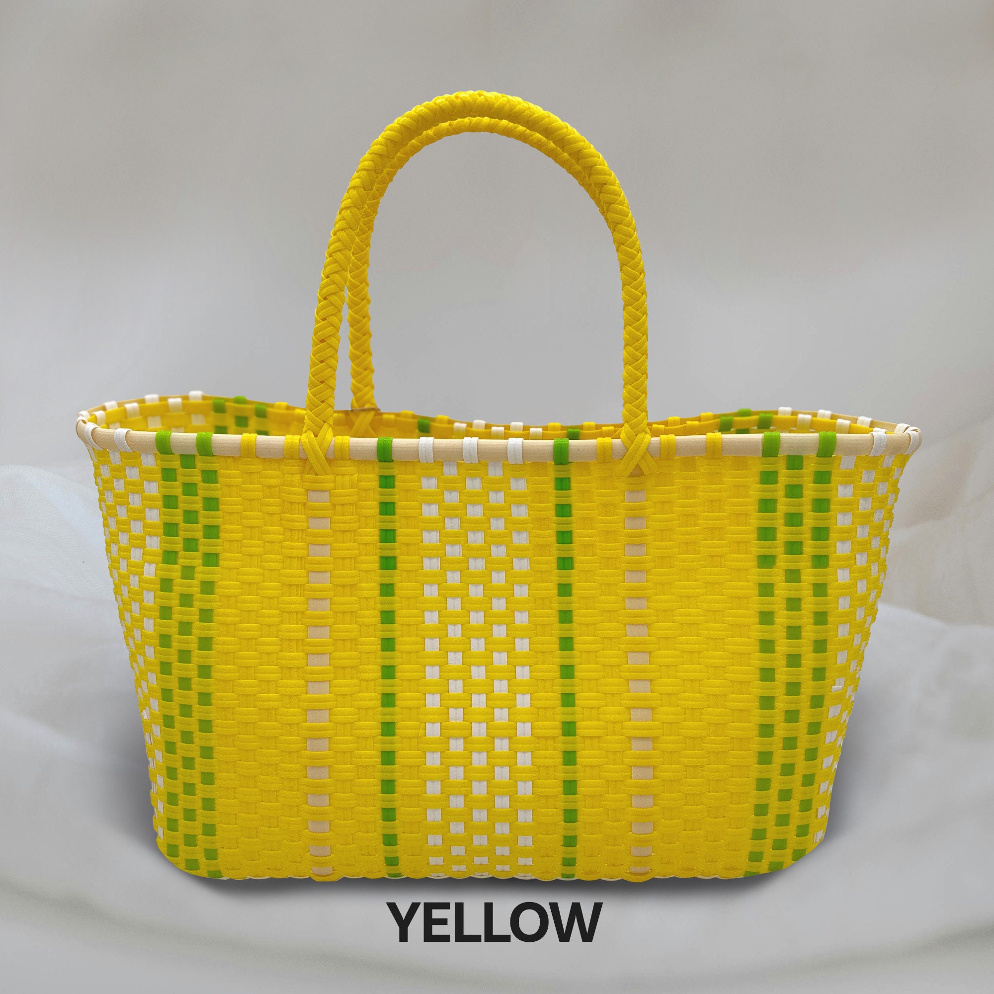 S-M TOTE. Woven With Recycled Plastic. Colorful and Opaque Design ...