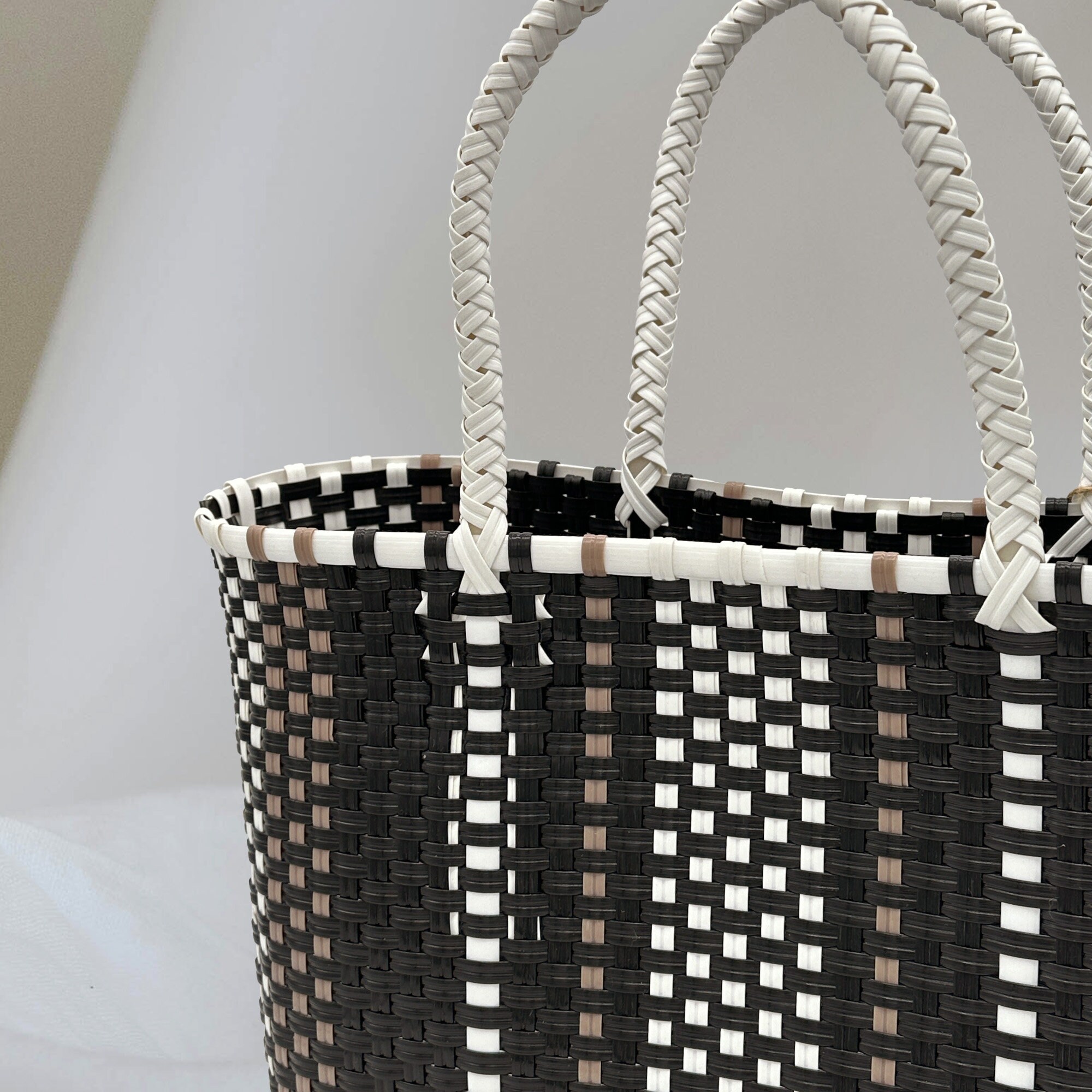 S-M TOTE. Woven With Recycled Plastic. Colorful and Opaque Design ...
