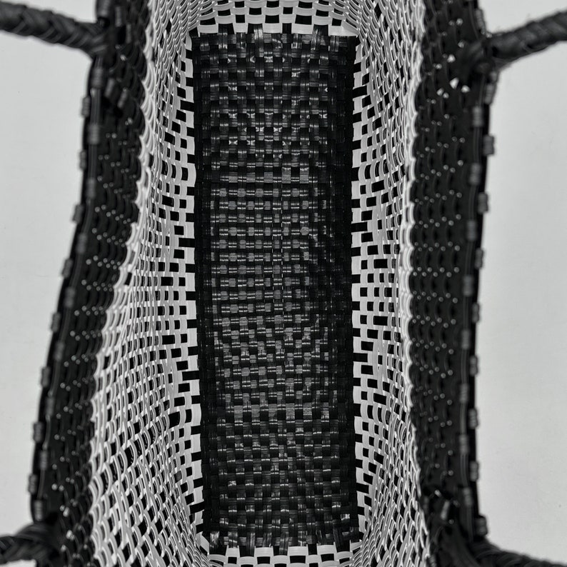 Large TOTE. Woven With Recycled Plastic. Solid Colored With Pattern ...