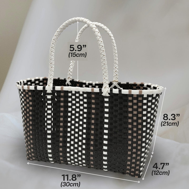 S-M TOTE. Woven With Recycled Plastic. Colorful and Opaque Design ...