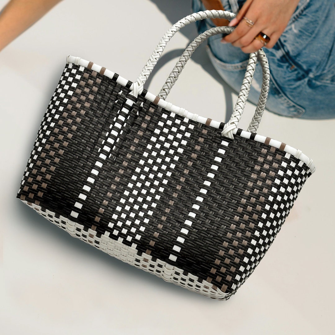 S-M TOTE. Woven With Recycled Plastic. Colorful and Opaque Design ...