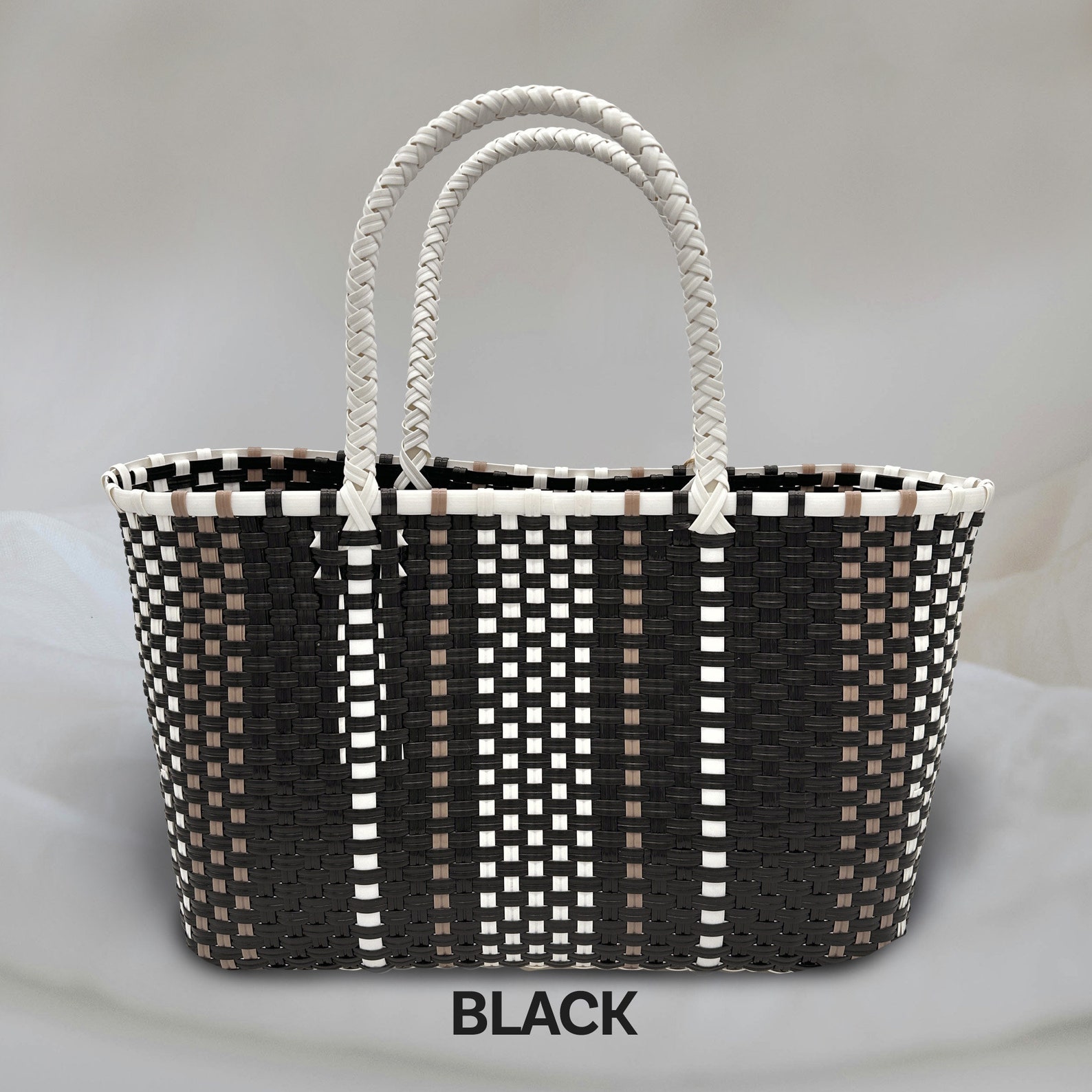 S-M TOTE. Woven With Recycled Plastic. Colorful and Opaque Design ...