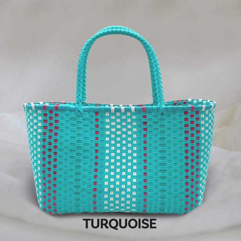 S-M TOTE. Woven With Recycled Plastic. Colorful and Opaque Design ...
