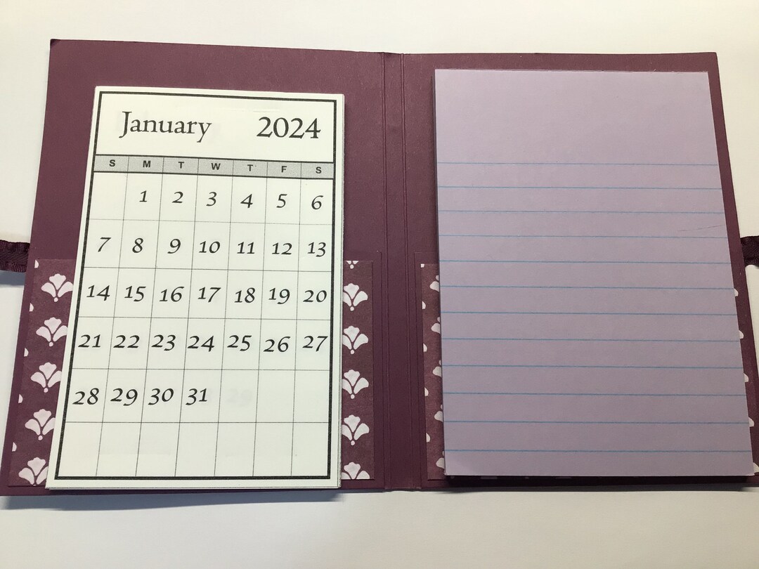 2024 Tablet Style Large Font Calendar PDF for Download 2-7/8 X 4 for ...