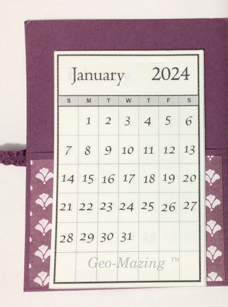 2024 Tablet Style Large Font Calendar PDF for Download 2-7/8 X 4 for ...